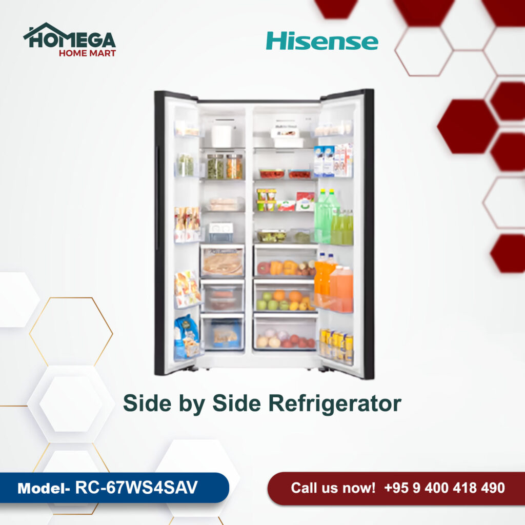 Hisense RC-67WS4S‌‌‌AV (Side By Side) – HOMEGA Home Mart