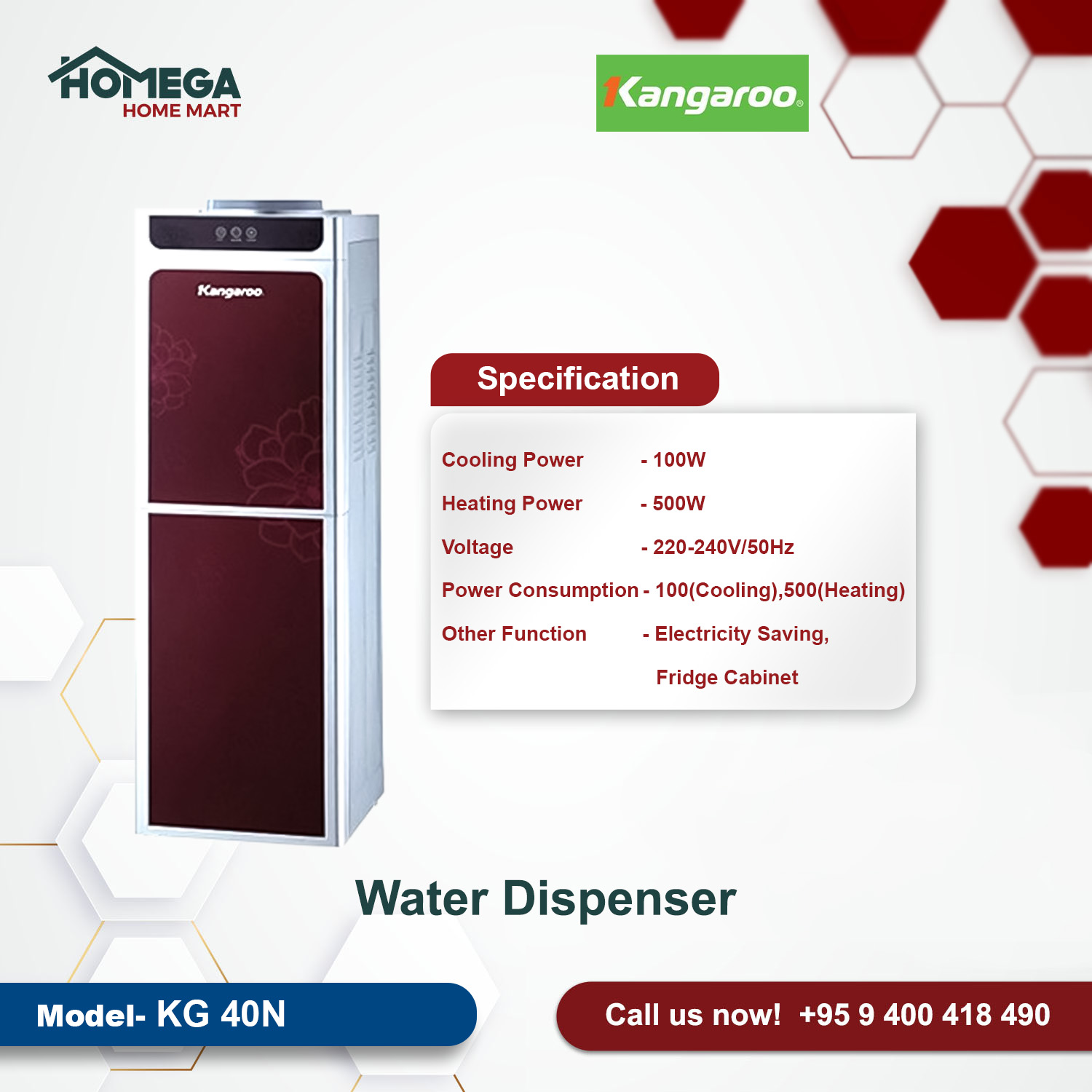 Kangaroo KG40N Water Dispenser – HOMEGA Home Mart