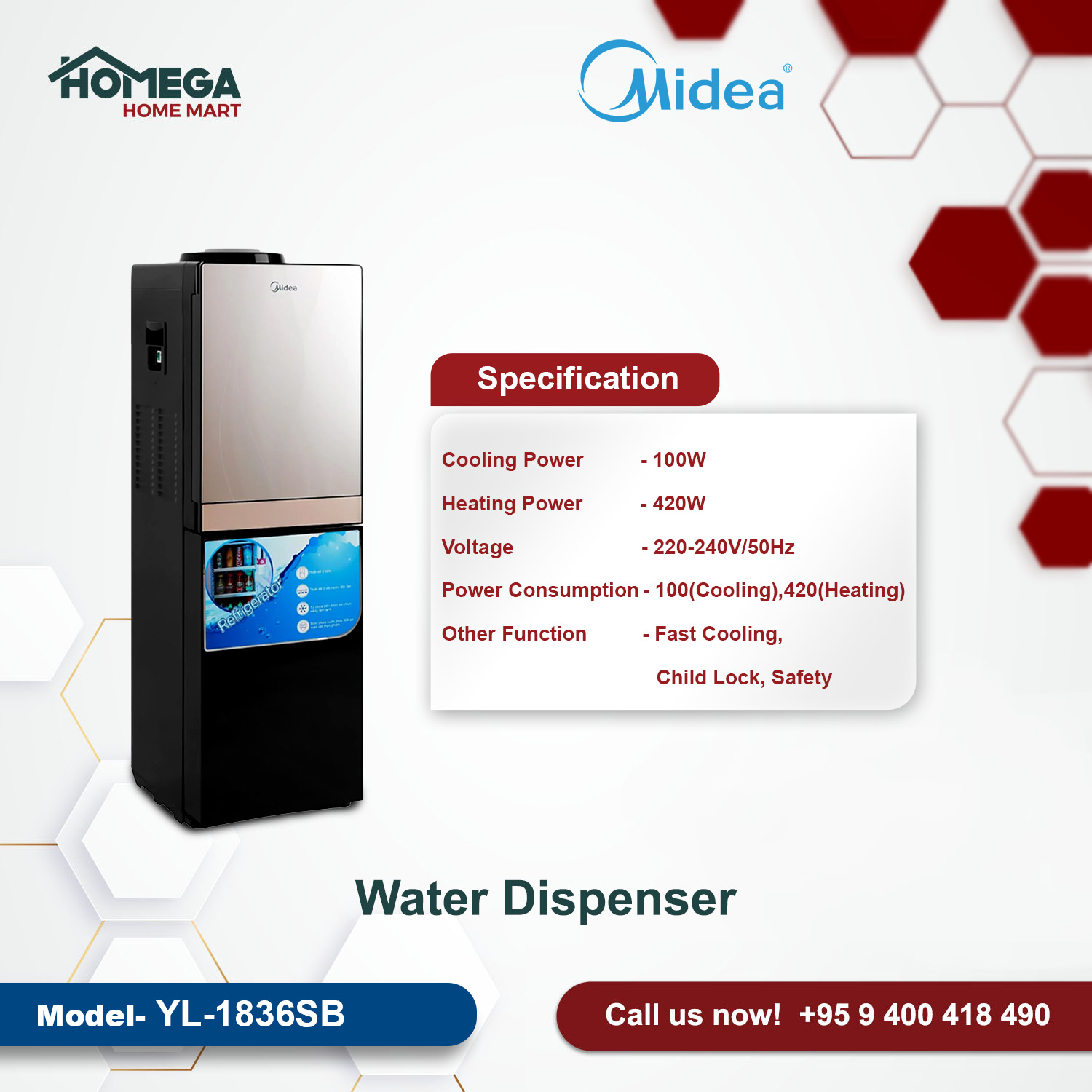 Midea YL-1836SB Water Dispenser – HOMEGA Home Mart