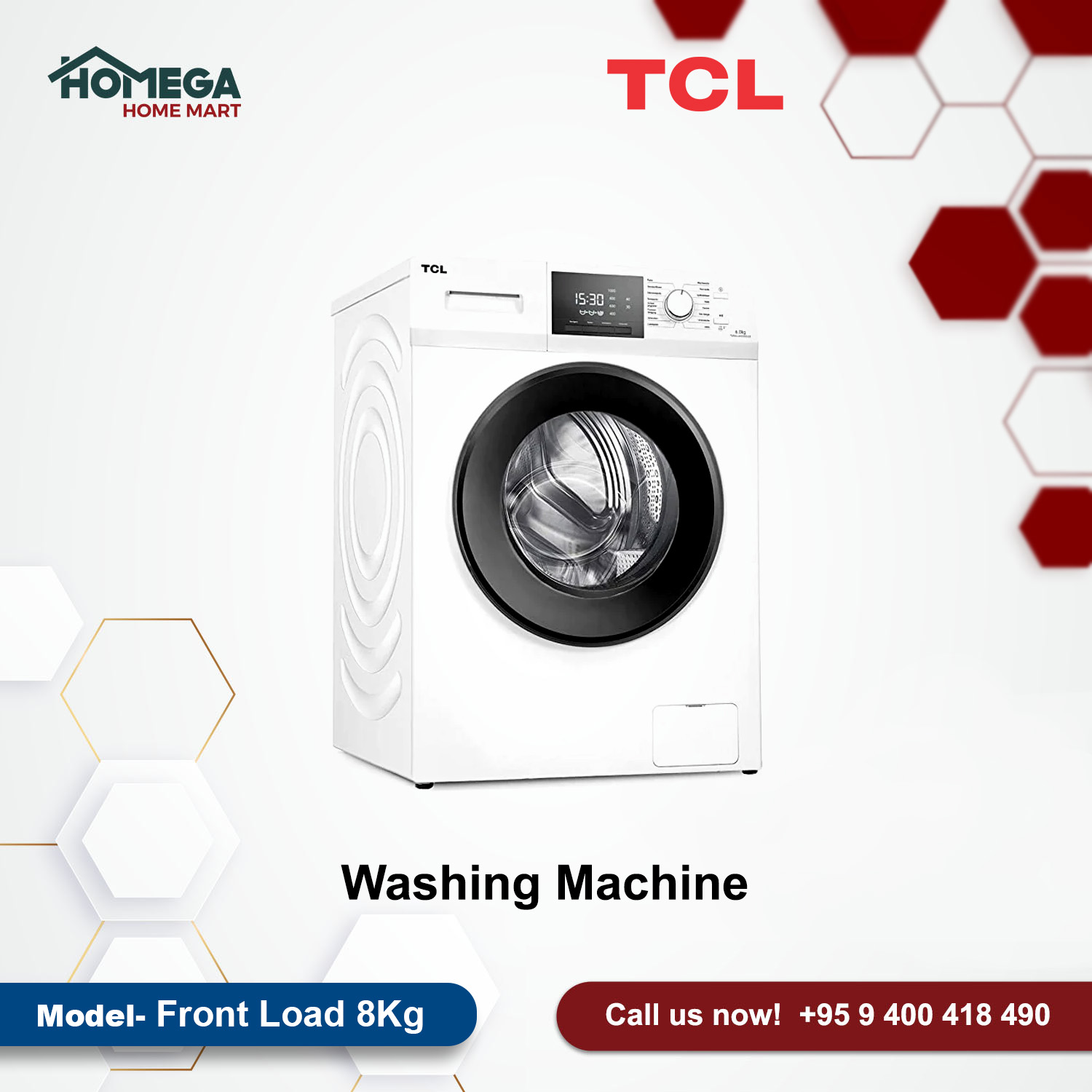 TCL Front Load 8Kg – HOMEGA Home Mart
